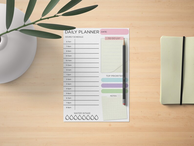A4 Printable Colourful Daily Planner - Etsy