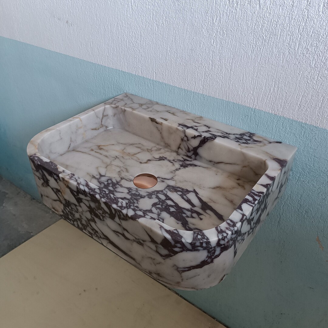 Marble Sink, Stone Sink, Bathroom Console Sink, Floating Marble Sink ...