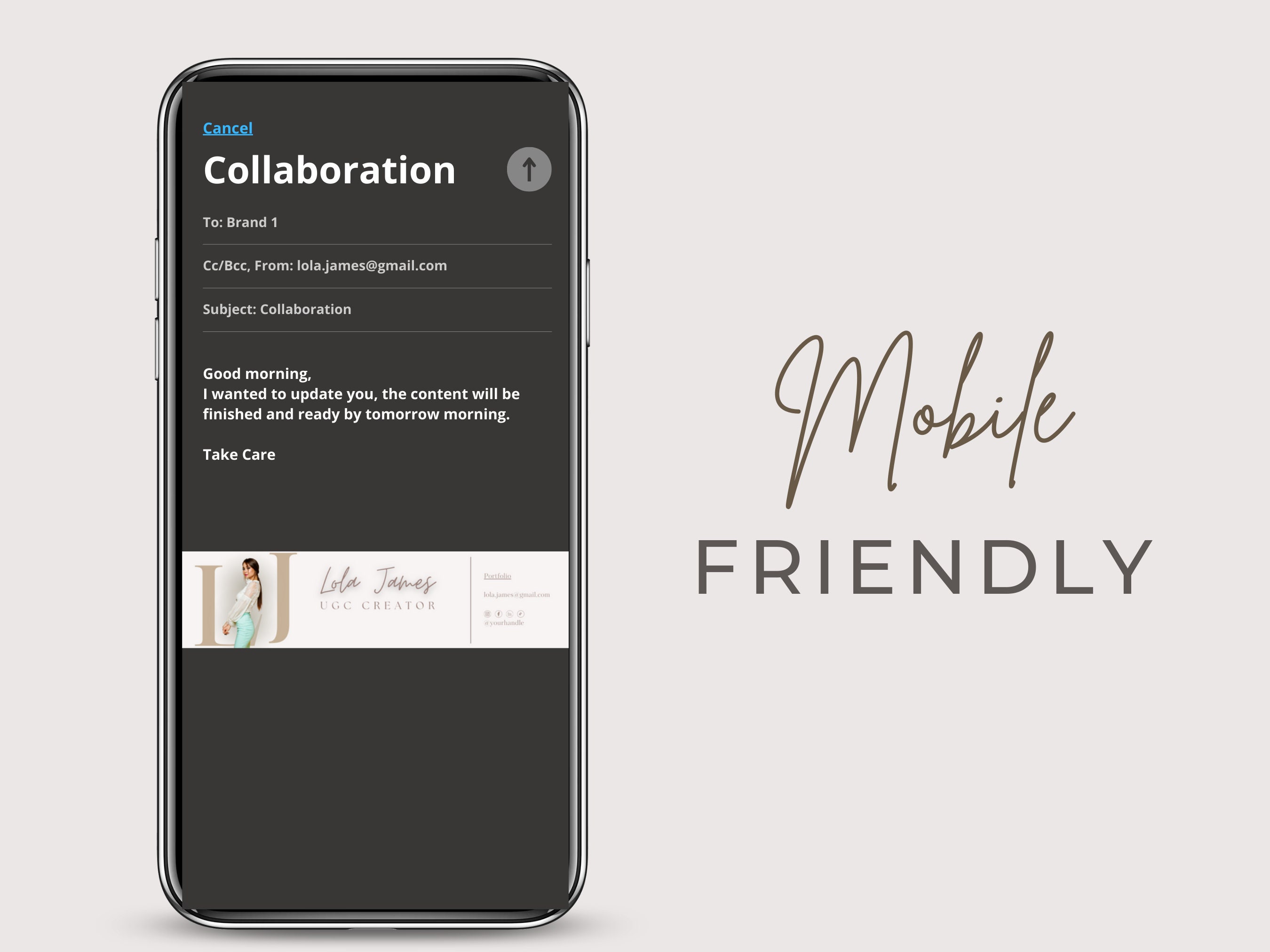 UGC Email Signature Template With Logo and Photo, UGC Emails ...