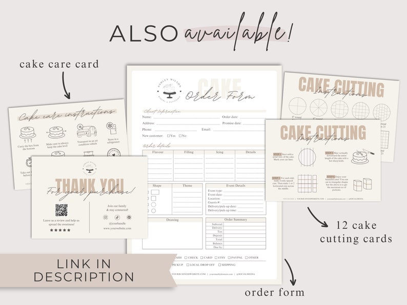 Bakery Order Form, Cake Order Form, Order Forms, Business Templates for ...
