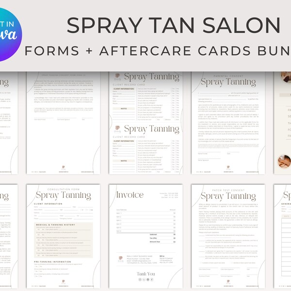 Pre and Post Spray Tan Cards - Etsy