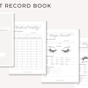 Digital Lash Tech Planner, Digital Client Record Book Lashes, Lash Tech ...
