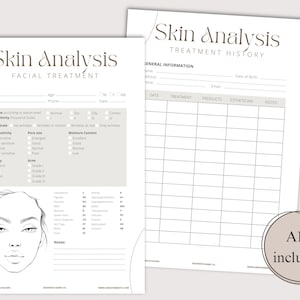 Skin Analysis Form Template, Skincare Template, Esthetician Facial ...