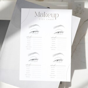Makeup Artist Face Chart Template, Makeup Consultation Form, Makeup ...