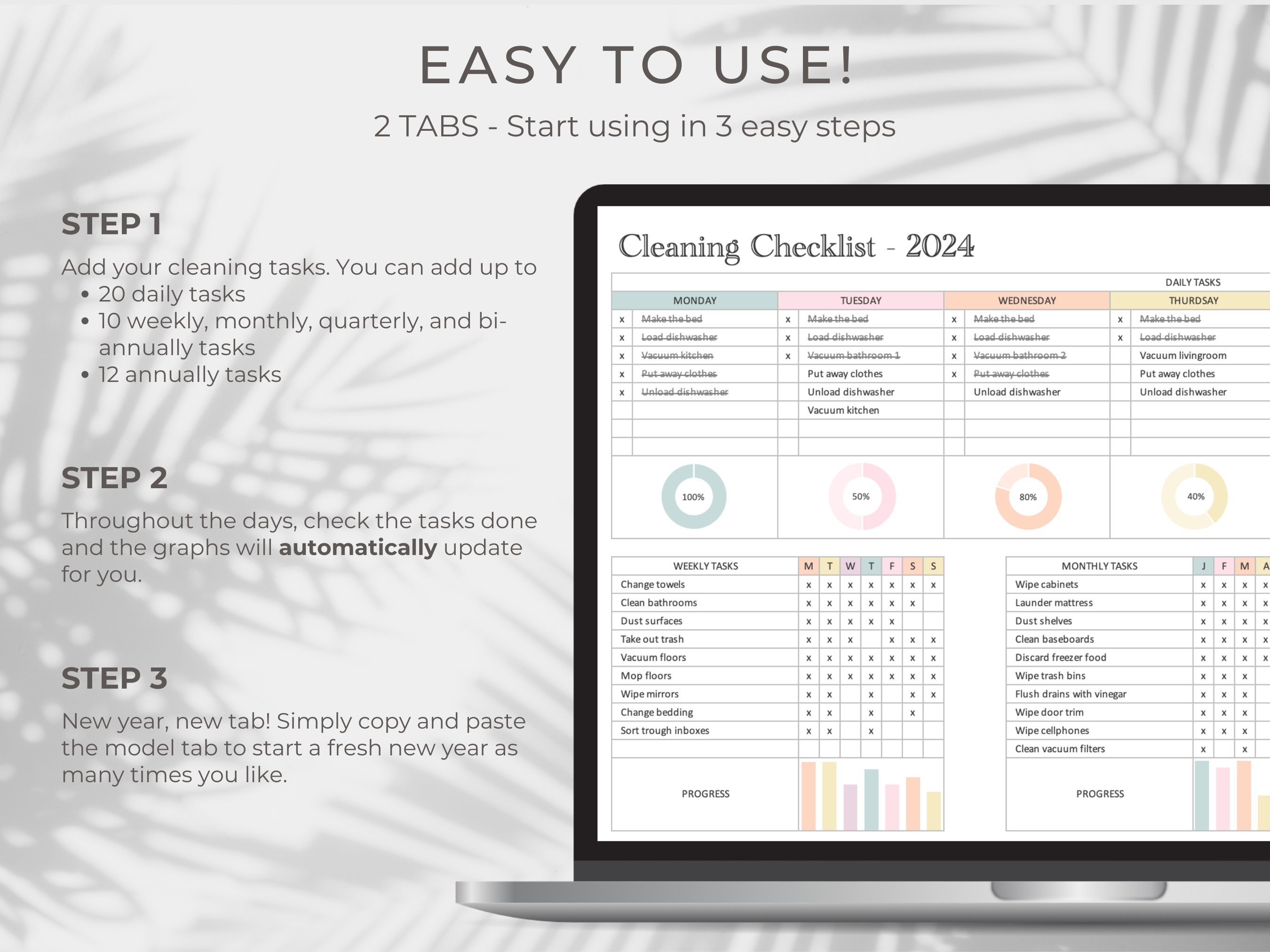 Cleaning Checklist Spreadsheet Template, Cleaning Schedule Excel ...