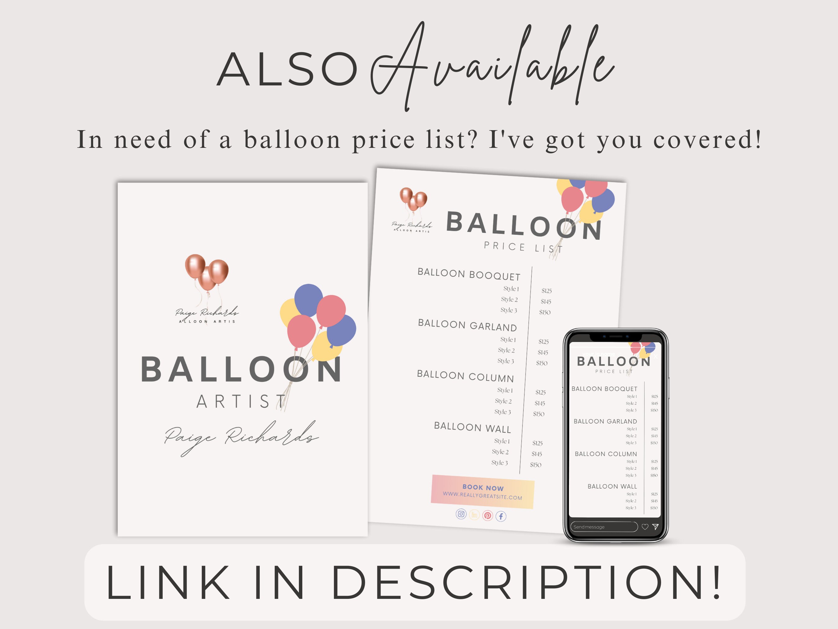 Professional Balloon Stylist Contract Template, Balloon Decorations ...