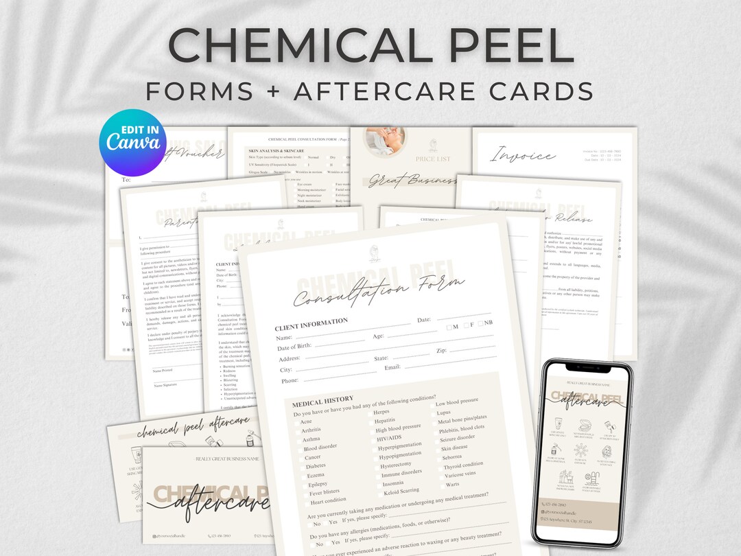 Editable Chemical Peel Treatment Forms Template, Chemical Peel ...