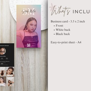 Editable Tiktok Business Card Template, Tiktoker Calling Card Canva ...