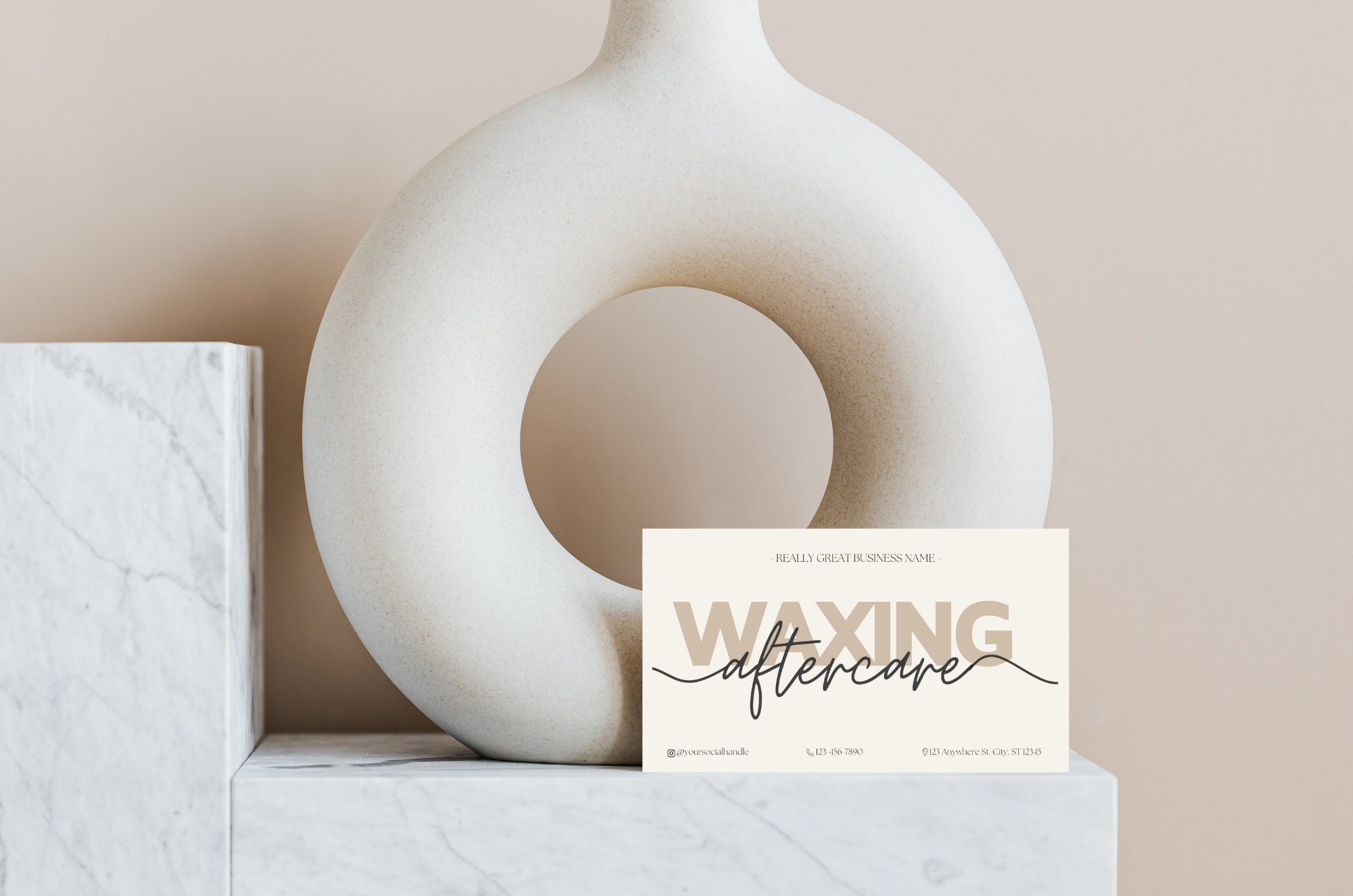 Minimalists Waxing Aftercare Card Template, Hair Wax Care Card, Hair ...