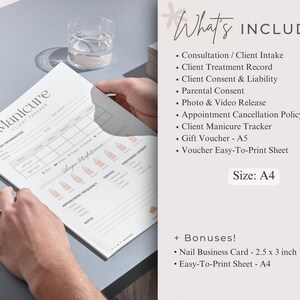 Editable Nail Artist Forms Bundle, Nail Consent Form Template, Nail ...