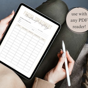 Skin Analysis Form Template, Skincare Template, Esthetician Facial ...