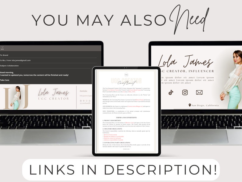 Editable UGC Rate Card Template, Minimalistic UGC Rate Sheet, Modern ...