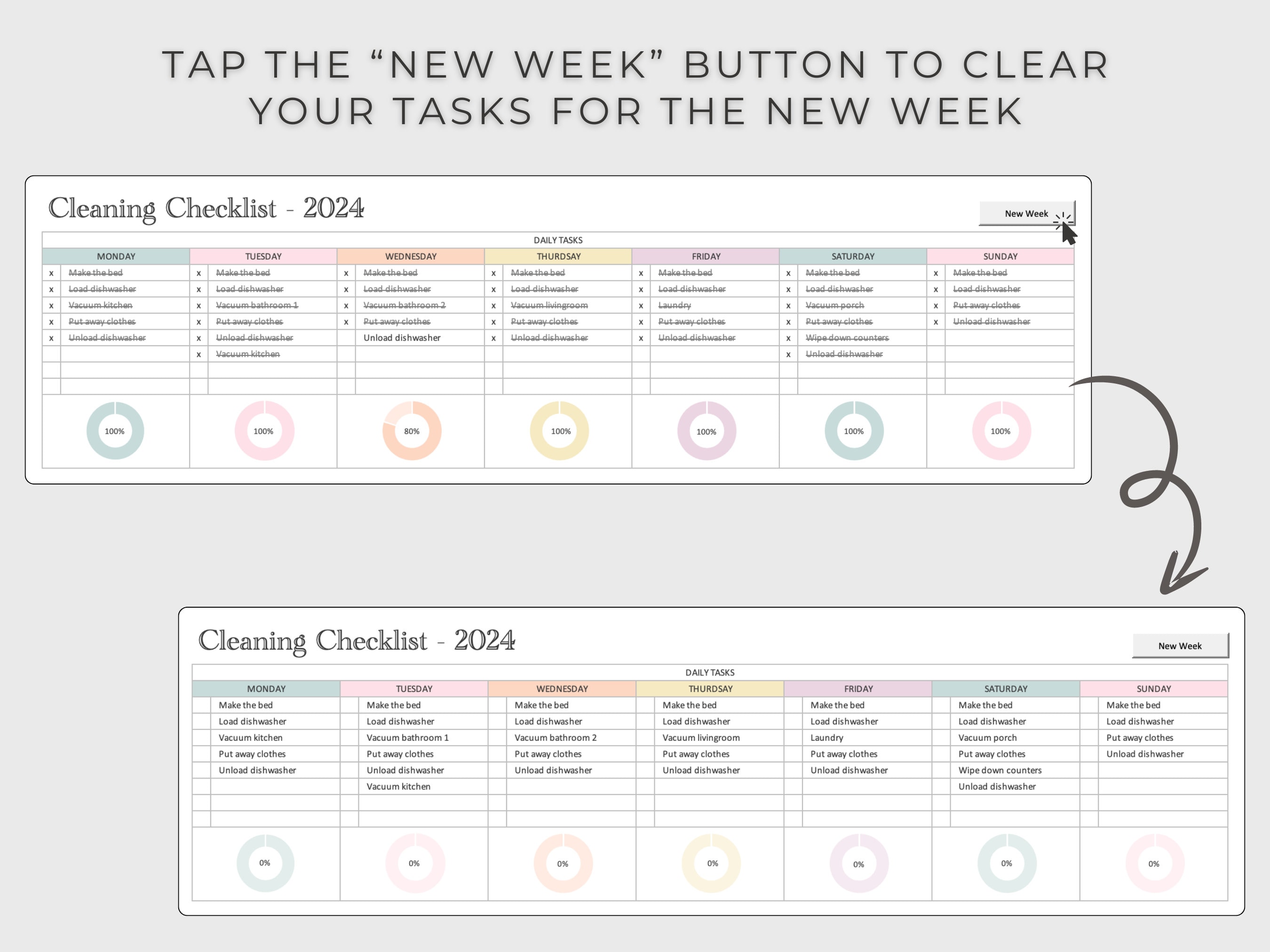 Cleaning Checklist Spreadsheet Template, Cleaning Schedule Excel ...