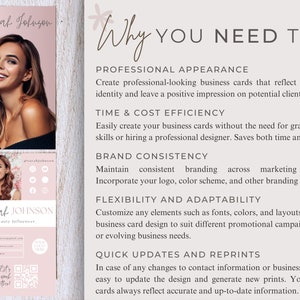 Influencer Business Card Canva, Content Creator Visit Card Template ...