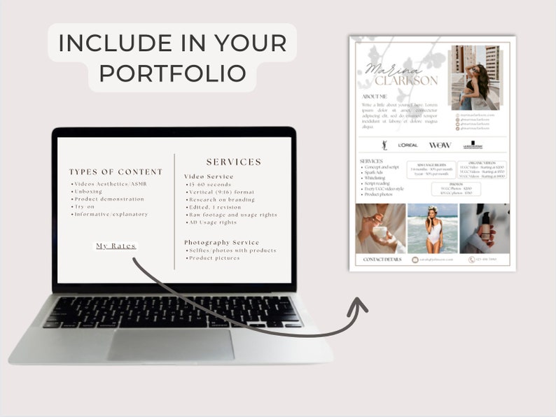 Editable UGC Rate Card Template, Minimalistic UGC Rate Sheet, Modern ...