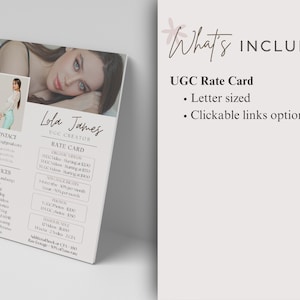Editable UGC Rate Card Template, Minimalistic UGC Rate Sheet, Modern ...