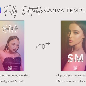 Editable Tiktok Business Card Template, Tiktoker Calling Card Canva ...