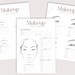 Makeup Artist Face Chart Template, Makeup Consultation Form, Makeup ...