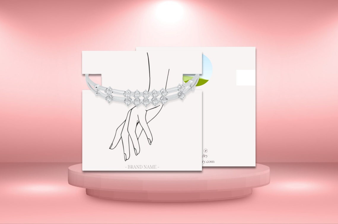 Editable Bracelet Display Card Template, Printable Bracelet Card ...