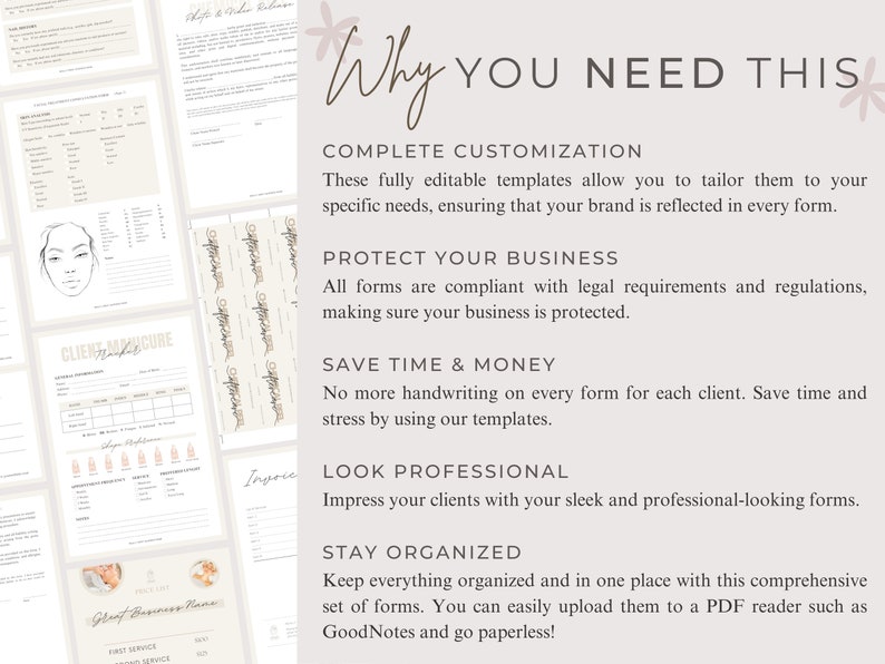 Editable Esthetician Forms Bundle, Beauty Salon Business Forms ... Editable Esthetician Forms Bundle, Beauty Salon Business Forms ...