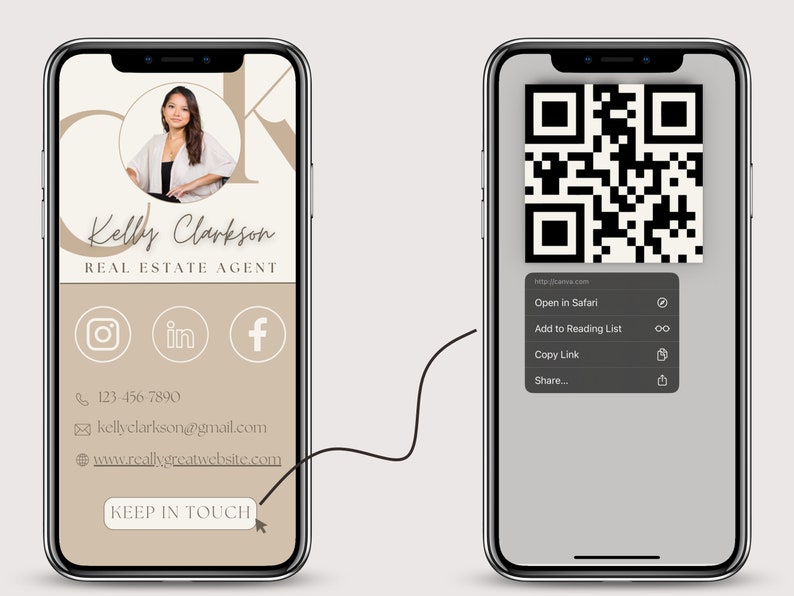 Digital Real Estate Agent Business Card Template, Editable Realtor ...