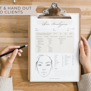 Skin Analysis Form Template, Skincare Template, Esthetician Facial ...
