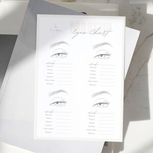 Makeup Artist Face Chart Template, Makeup Consultation Form, Makeup ...