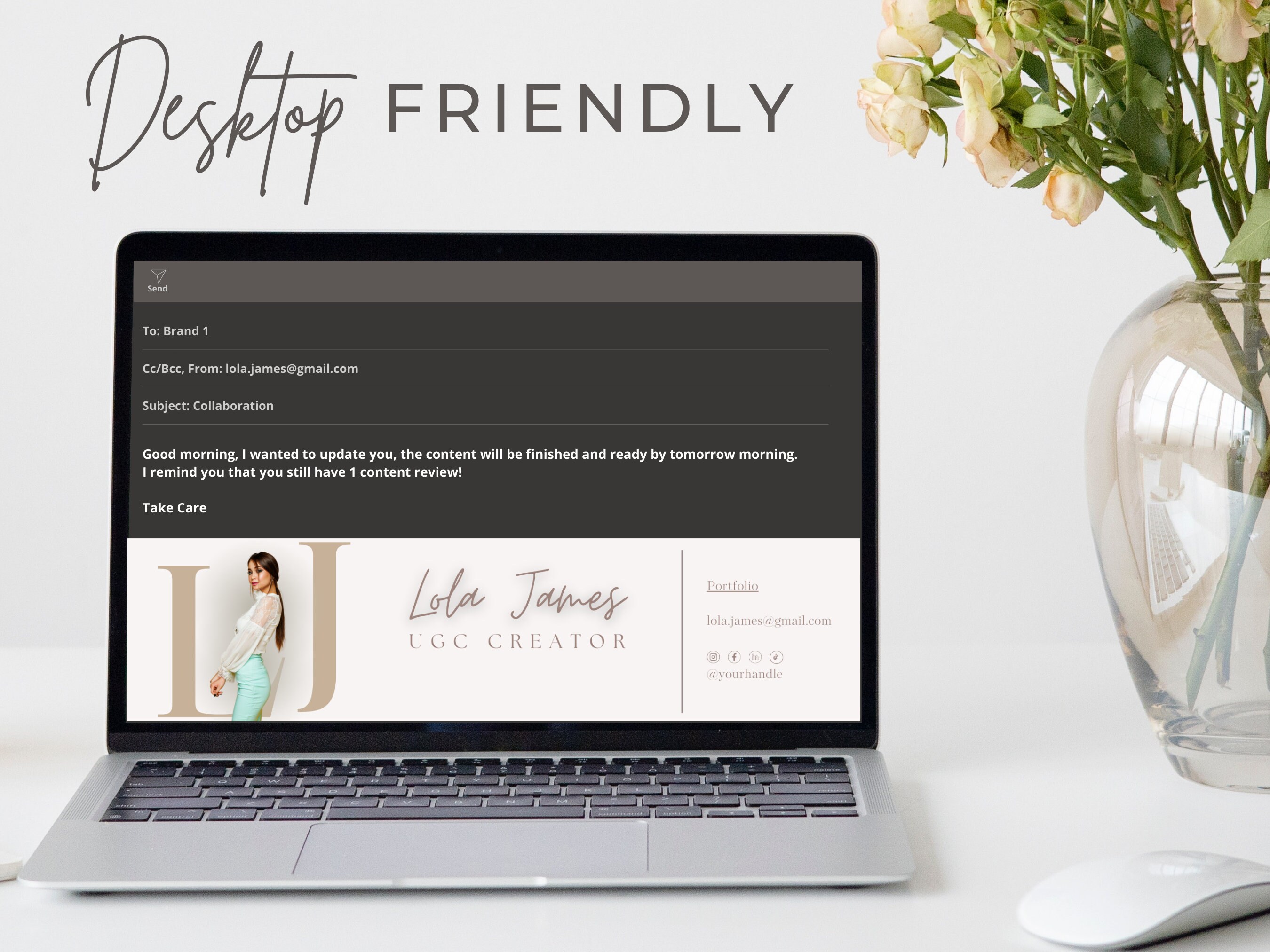 UGC Email Signature Template With Logo and Photo, UGC Emails ...