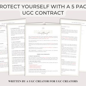UGC Creator Bundle Starter Kit, UGC Portfolio, Editable UGC Contract ...
