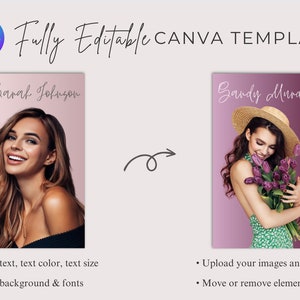 Influencer Business Card Canva, Content Creator Visit Card Template ...