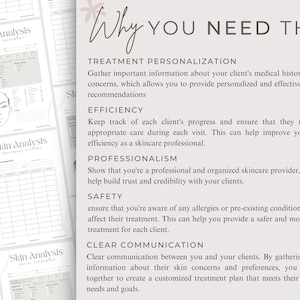 Skin Analysis Form Template, Skincare Template, Esthetician Facial ...