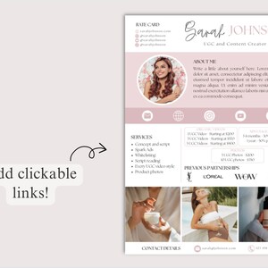 Editable UGC Rate Card Template Minimalistic UGC Rate Sheet - Etsy