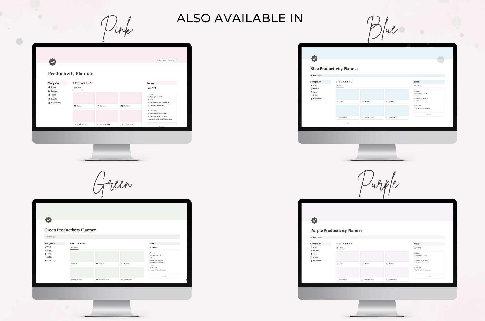 Neutral Notion Goals Tracker Template, Notion Quarterly Goals Planner ...