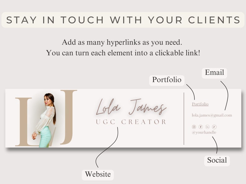 UGC Email Signature Template With Logo and Photo, UGC Emails ...