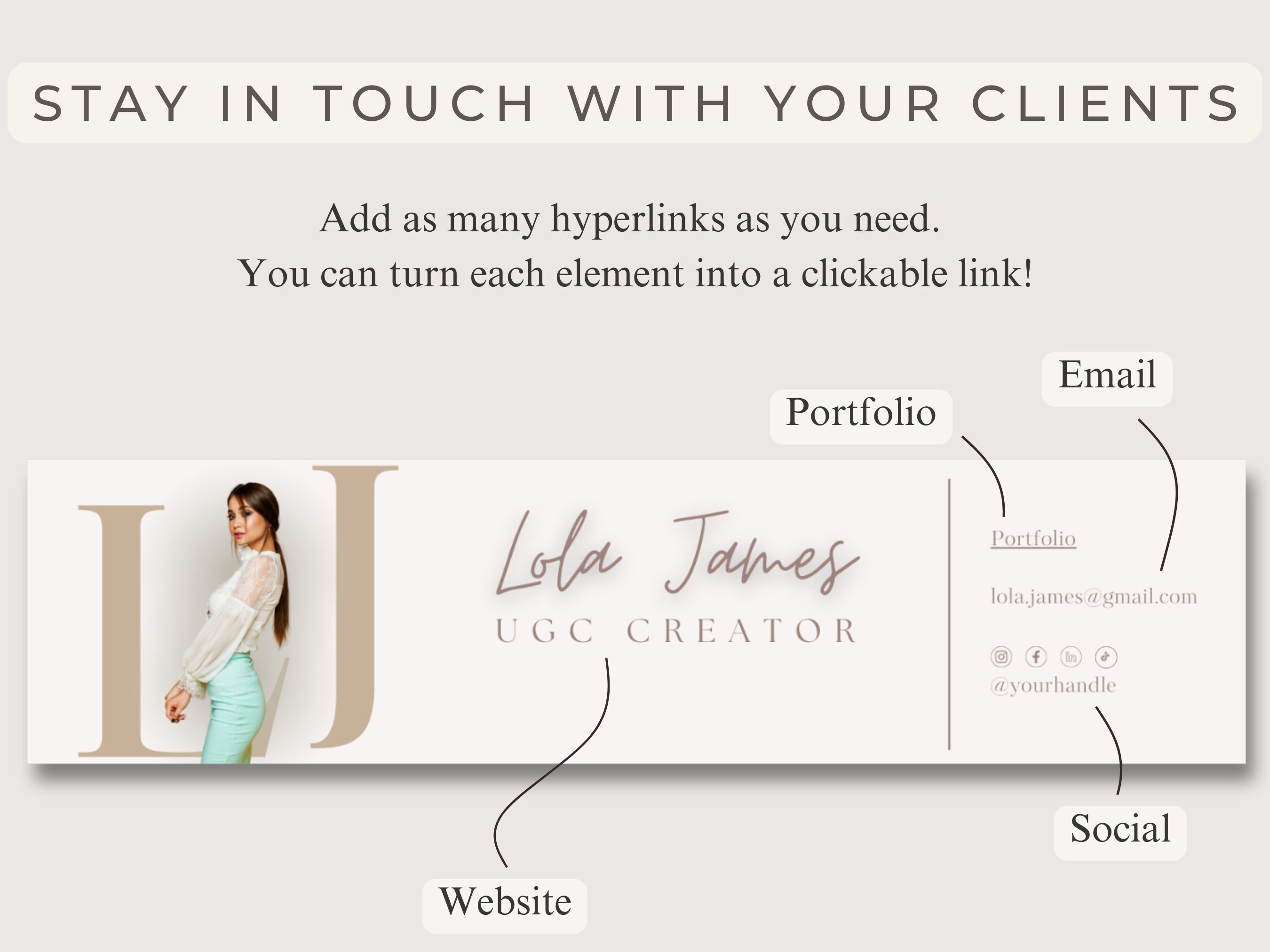 UGC Email Signature Template With Logo and Photo, UGC Emails ...