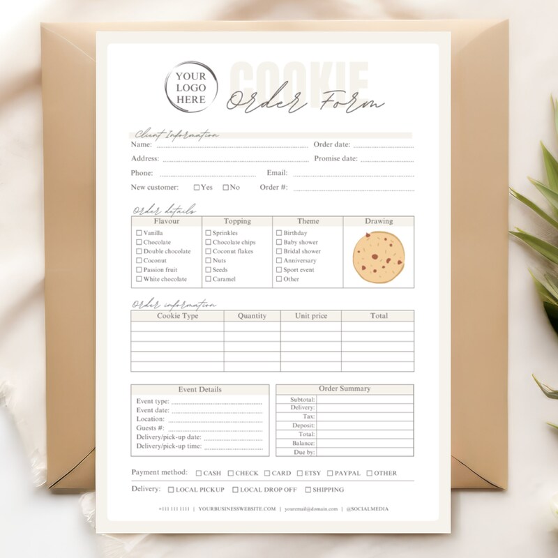 Bakery Order Forms - Etsy