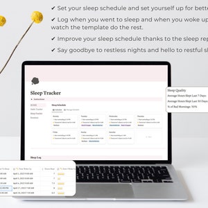 Pink Notion Habit Tracker, Notion Journal & Self Care Planner, Notion ...