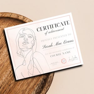 Beauty Certificate of Achievement, Lash Certificate Template, Eyleash ...