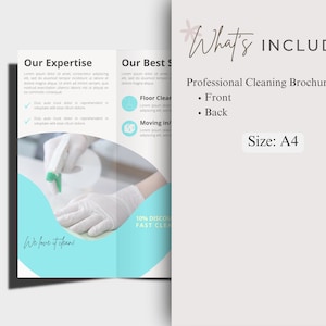 Professional Cleaning Trifold Brochure Template, Cleaning Service ...