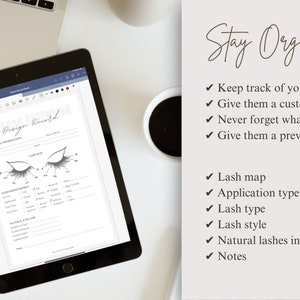 Digital Lash Tech Planner, Digital Client Record Book Lashes, Lash Tech ...