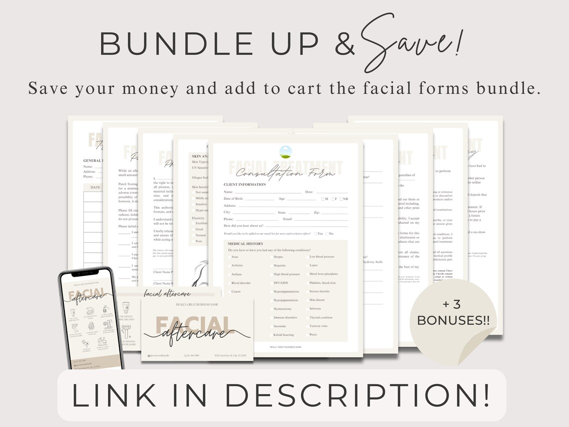 Skin Analysis Form Template, Skincare Template, Esthetician Facial ...