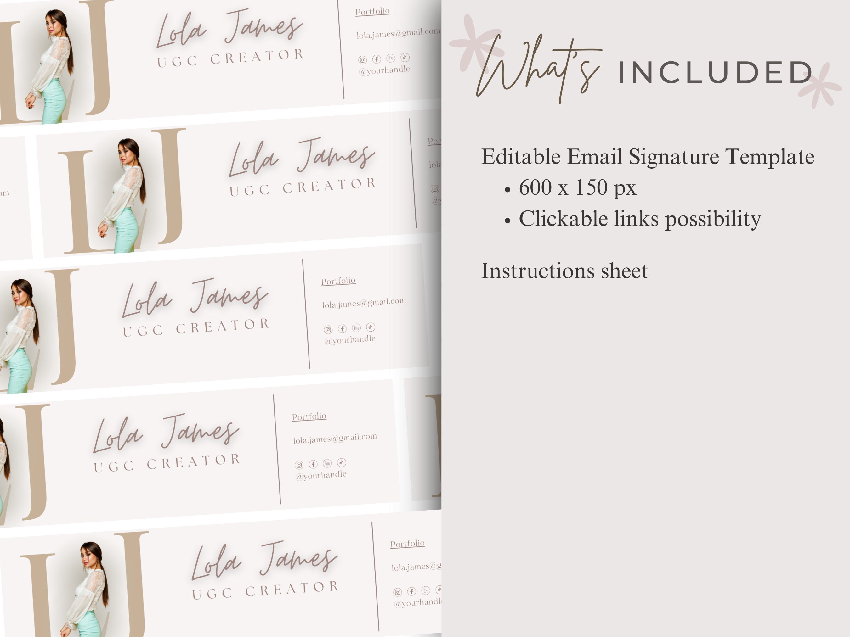 UGC Email Signature Template With Logo and Photo, UGC Emails ...