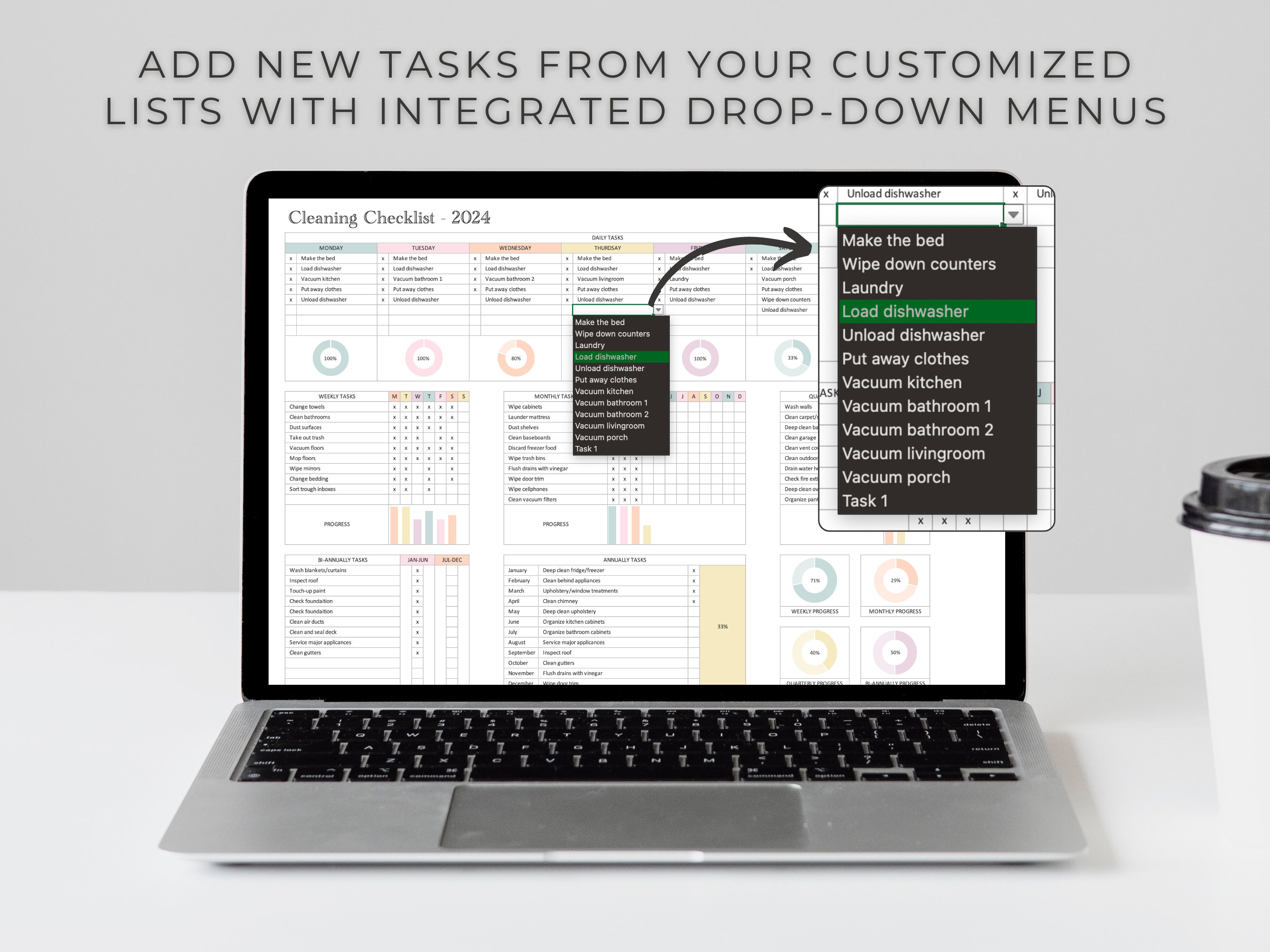 Cleaning Checklist Spreadsheet Template, Cleaning Schedule Excel ...