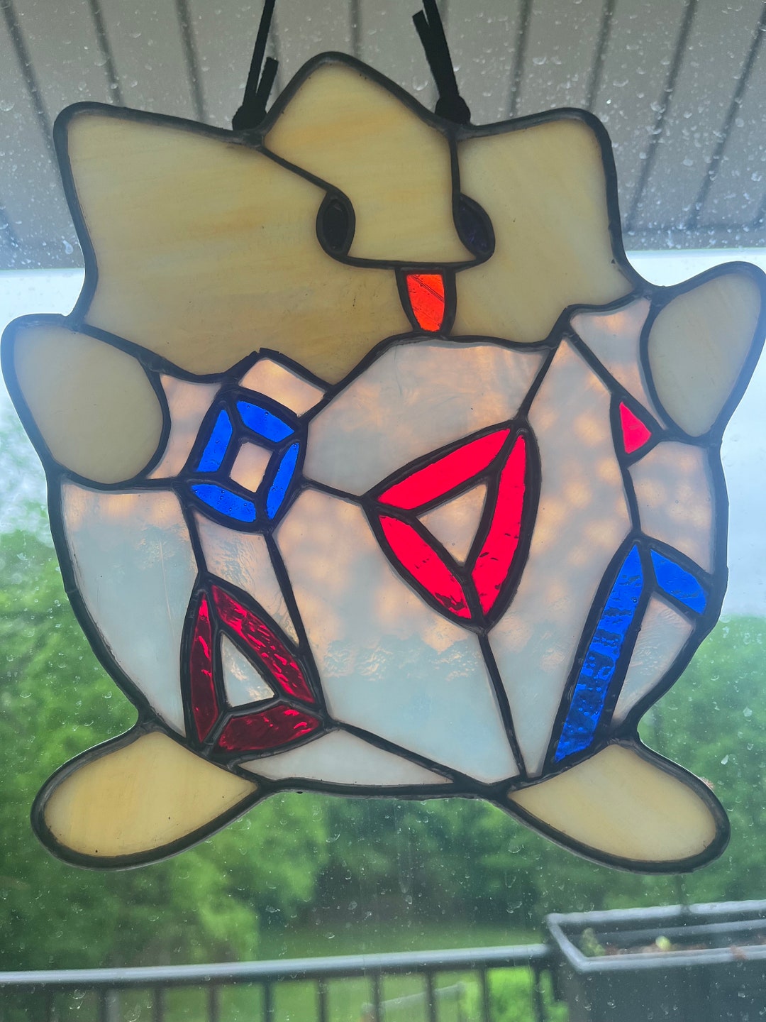Stained Glass Togepi Inspired Suncatcher - Etsy
