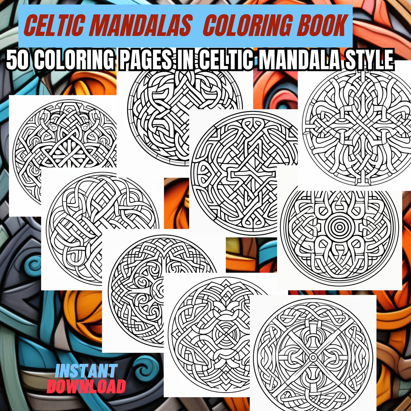 Celtic Mandalas Coloring Book | 50 Celtic Mandala Coloring Pages ...
