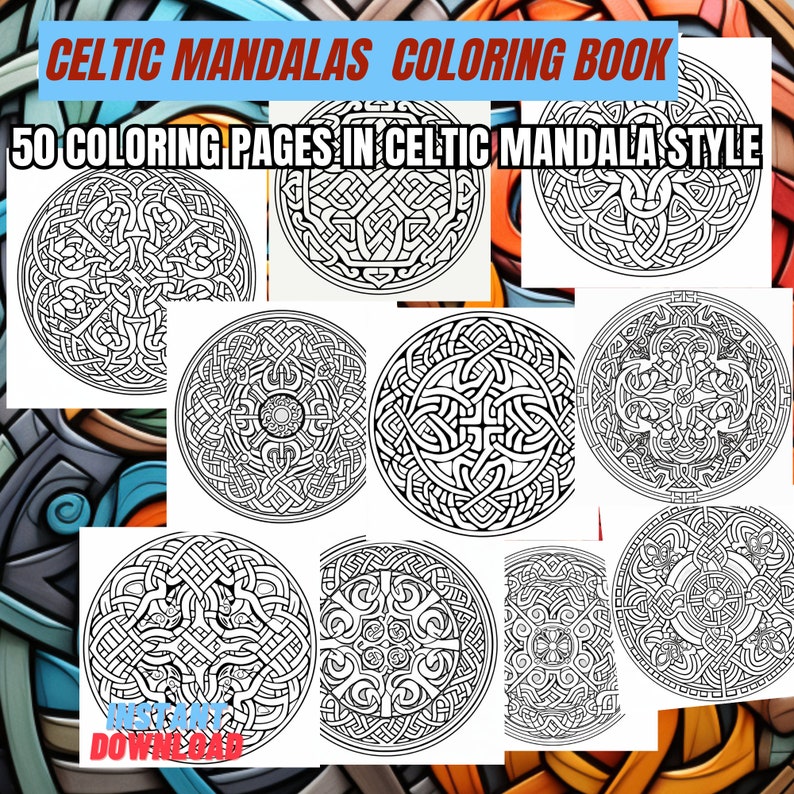 Celtic Mandalas Coloring Book | 50 Celtic Mandala Coloring Pages ...