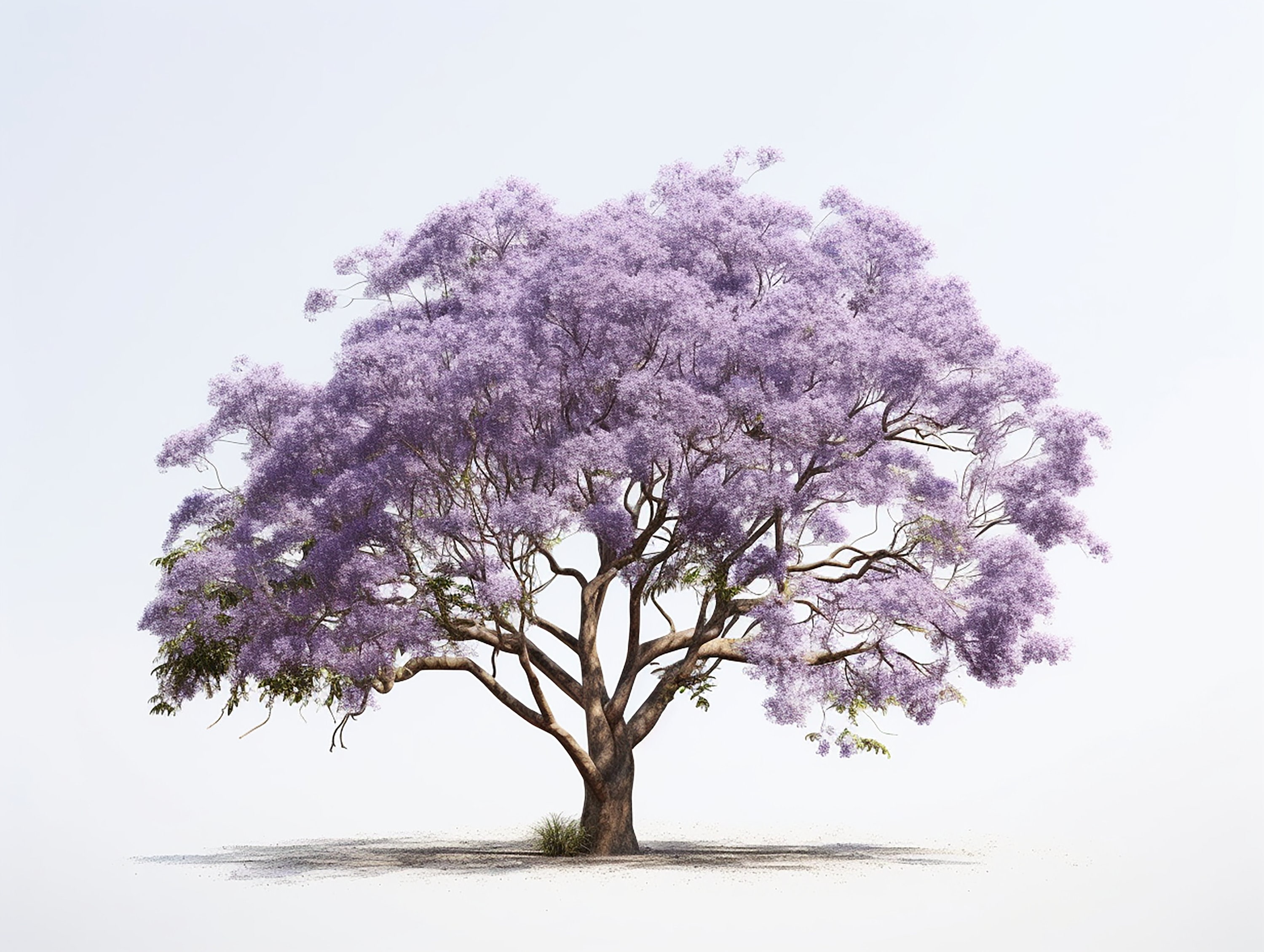 Jacaranda Tree Sketches - Set of 5 Colorful Renditions, High-resolution ...
