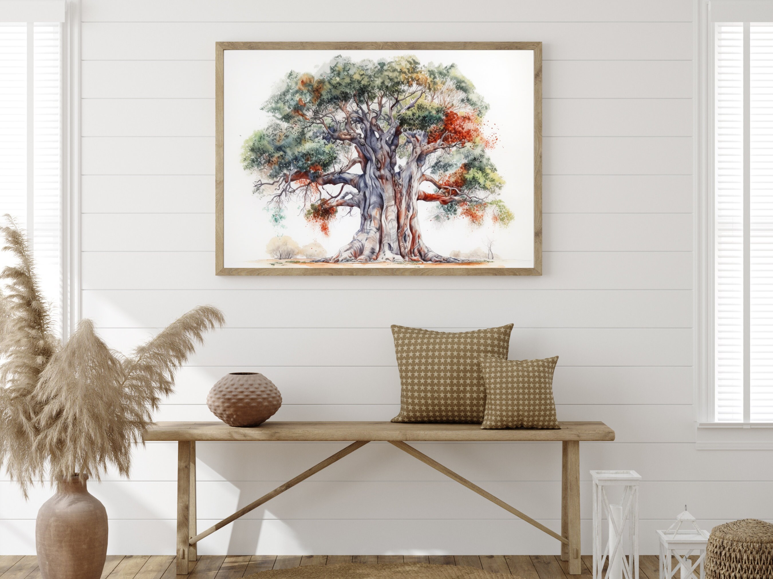 Ghost Gum Tree Colored Sketch Digital Art Drawing PNG, JPG, SVG 300dpi ...