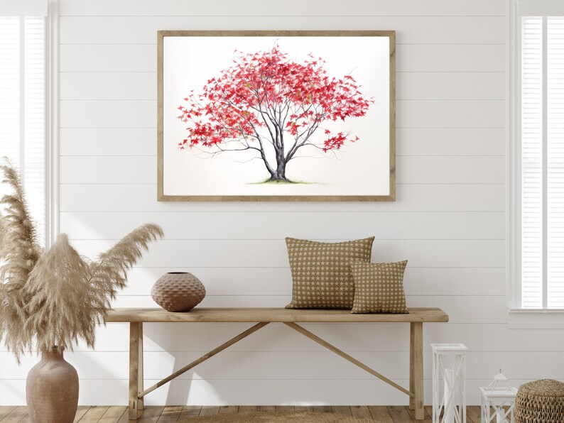 Dogwood Tree Colored Sketch Digital Art Drawing PNG, JPG, SVG 300dpi 4: ...