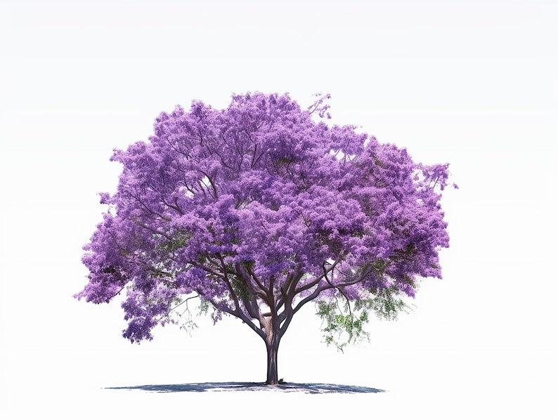 Jacaranda Tree Sketches - Set of 5 Colorful Renditions, High-resolution ...